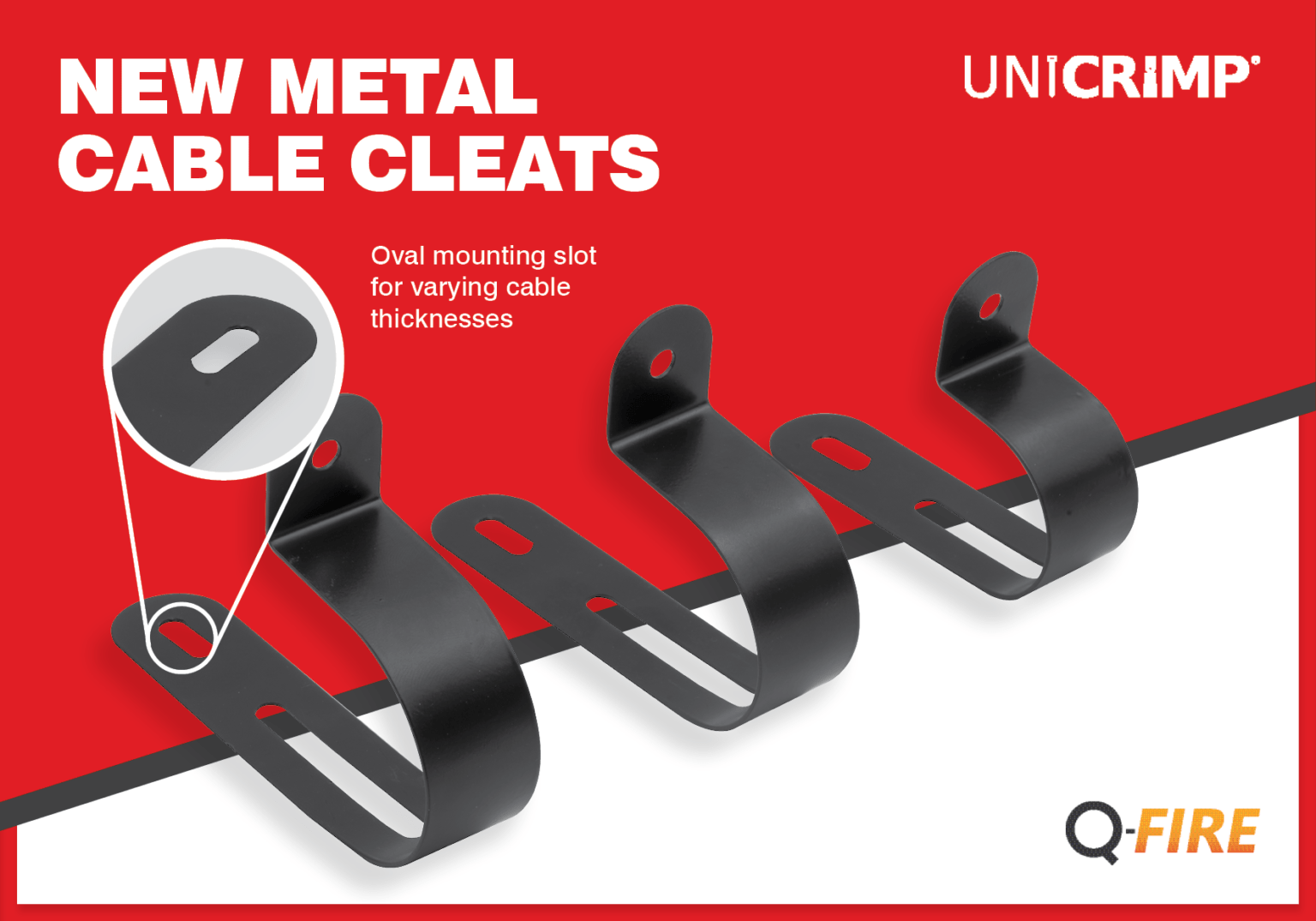 Unicrimp adds Metal Cable Cleats to Q-Fire range - Electrical Times