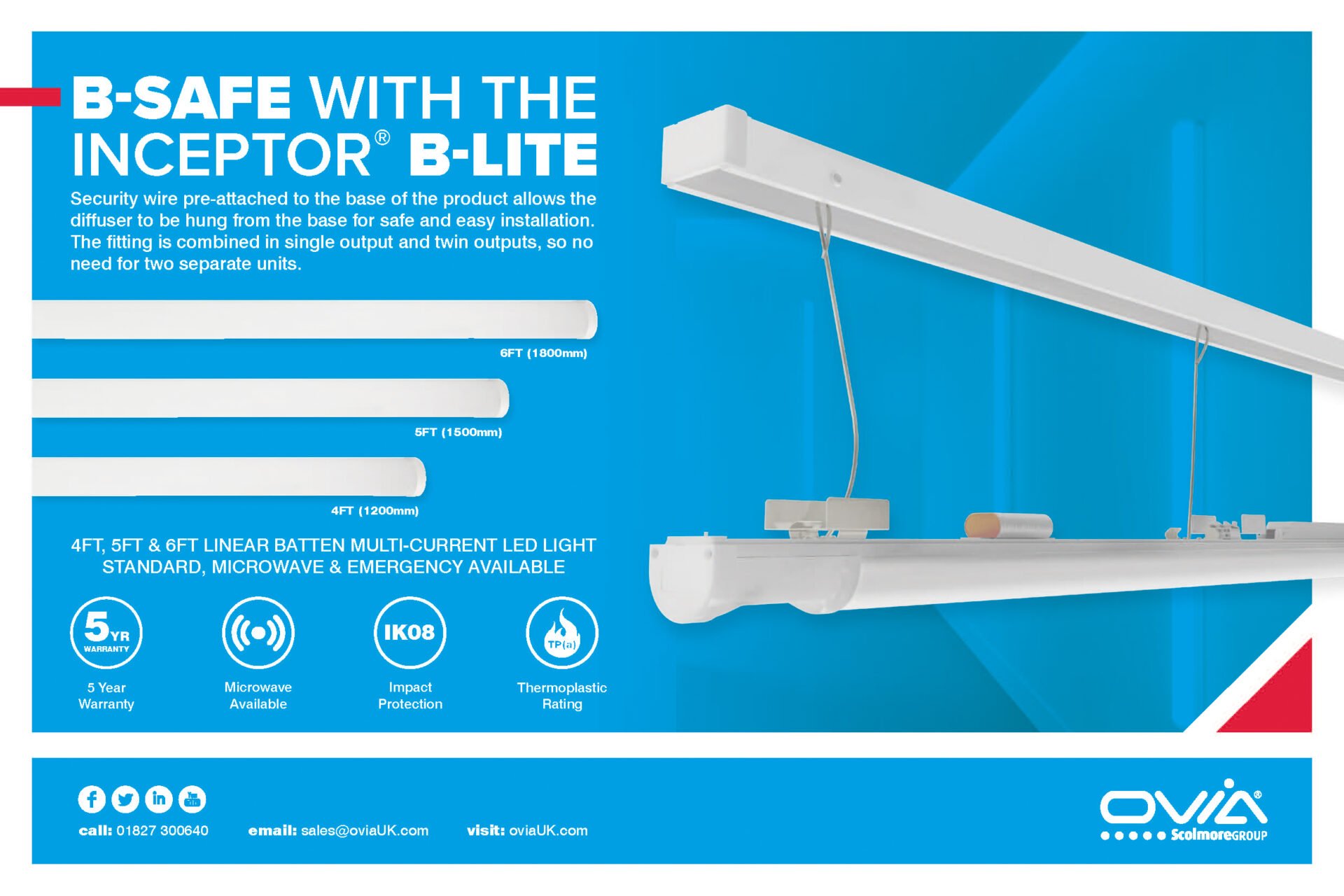 Linear batten LED lights from Ovia - Electrical Times