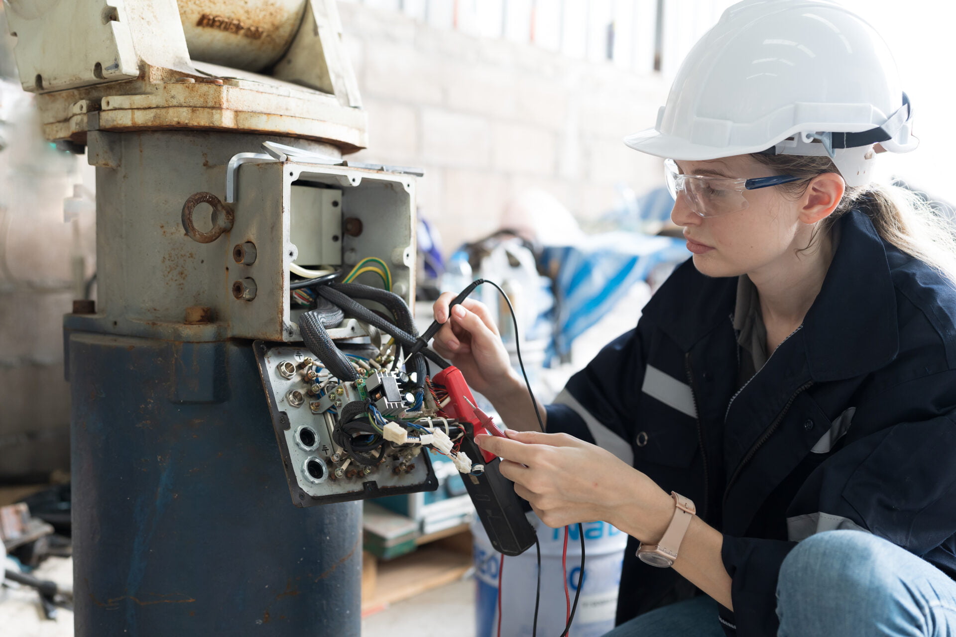 Female electrician worker checking, repair, maintenance operatio - Electrical Times
