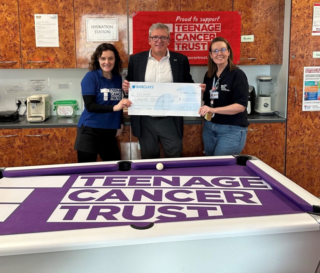 BCIA Immediate Past-President hands over charity cheque to Teenage ...
