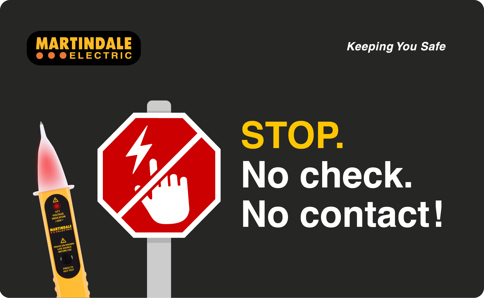 STOP. No Check. No Contact! Martindale Electric launches new safety ...